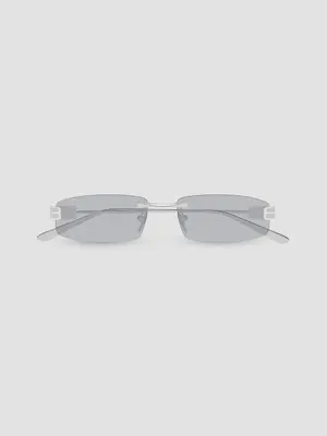Balenciaga Everyday Bb0488s Gossip 57mm Rimless Rectangular Sunglasses