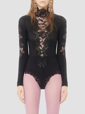 Valentino Garavani Jersey Bodysuit With Lace