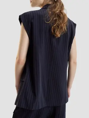 Cynthia Rowley Oversized Double-breasted Vest