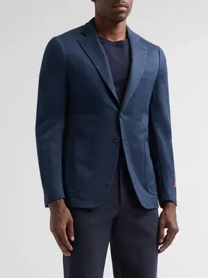 Isaia Cotton-jersey Single-breasted Blazer
