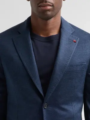 Isaia Cotton-jersey Single-breasted Blazer
