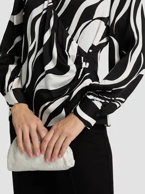 Elie Tahari The Estelle Abstract Print Silk-blend Top