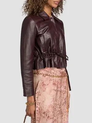 Ba&sh Manita Leather Crop Jacket