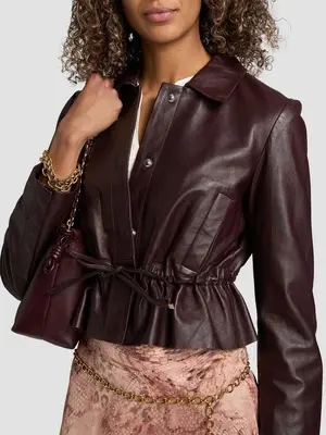 Ba&sh Manita Leather Crop Jacket