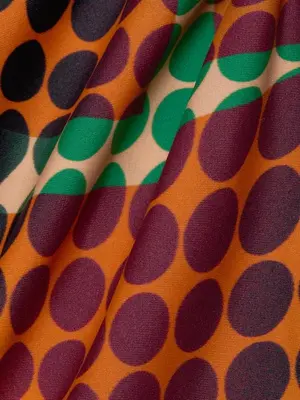 JEAN PAUL GAULTIER Dot-print Long-sleeve Crop Top