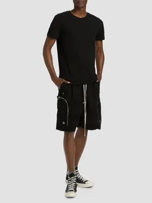 Rick Owens Bauhaus Pods Drawstring Denim Shorts