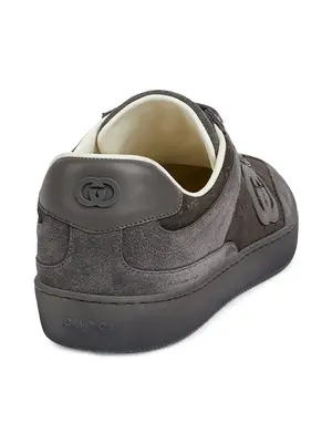 Gucci G74 Logo Canvas & Suede Sneakers