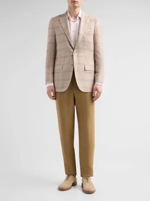 Kiton Plaid Cashmere-blend Jacket