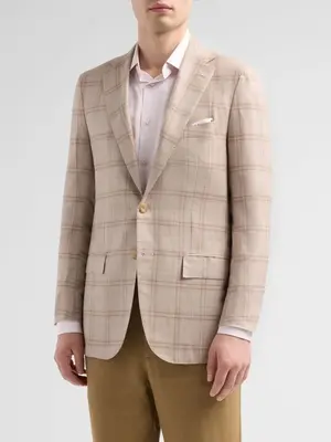 Kiton Plaid Cashmere-blend Jacket