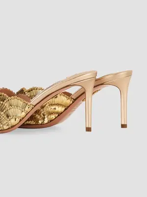 AQUAZZURA Ce Soir 75mm Leather Mules