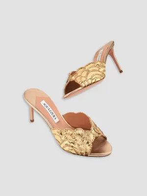 AQUAZZURA Ce Soir 75mm Leather Mules