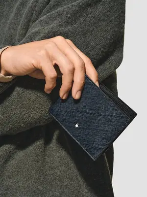 Montblanc Sartorial Two-tone Embossed-leather Bifold Wallet