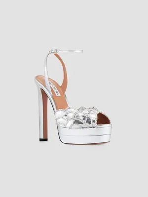 AQUAZZURA Ce Soir Sandal 130mm Leather Platform Sandals