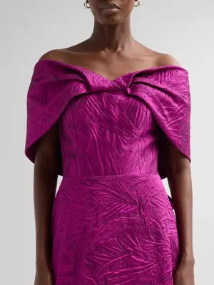 Rickie Freeman For Teri Jon Jacquard Knot Gown