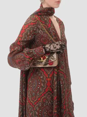 Valentino Garavani Vain Embroidered Shoulder Clutch