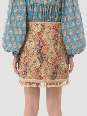 Valentino Garavani Embroidered Skirt On Piquet