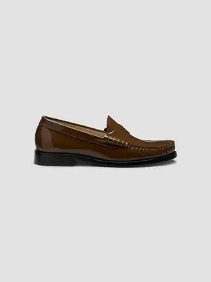 STUART WEITZMAN Lottie Patent Leather Loafers - Walnut