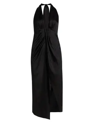 Ramy Brook Nan Draped Stretch Silk Dress