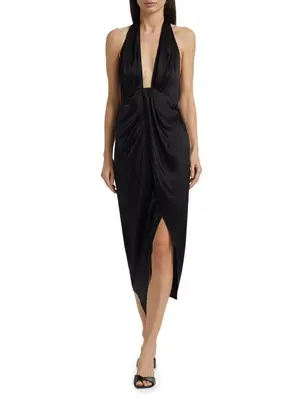 Ramy Brook Nan Draped Stretch Silk Dress