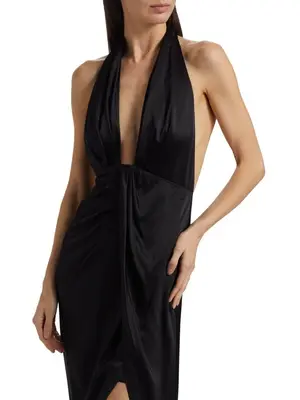 Ramy Brook Nan Draped Stretch Silk Dress
