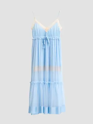 Ulla Johnson Imogen Lace-trimmed Silk Maxi Slipdress