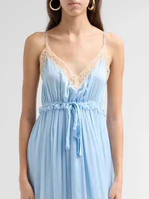 Ulla Johnson Imogen Lace-trimmed Silk Maxi Slipdress