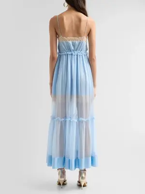 Ulla Johnson Imogen Lace-trimmed Silk Maxi Slipdress