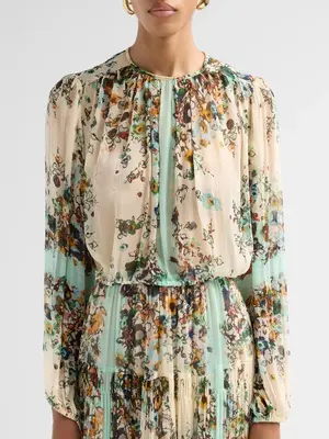 Ulla Johnson Elenora Floral Silk Blouse