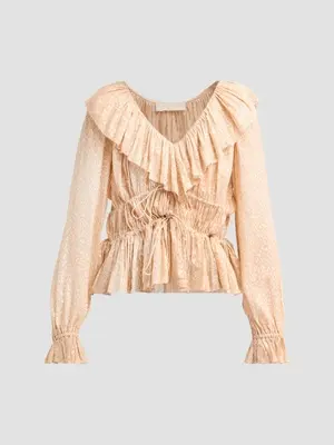 Ulla Johnson Odilia Ruffled Silk-blend Blouse