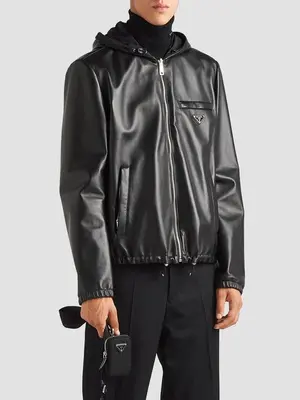 Prada Reversible Nappa Leather And Re-nylon Jacket