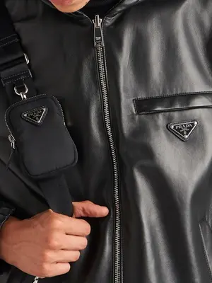 Prada Reversible Nappa Leather And Re-nylon Jacket