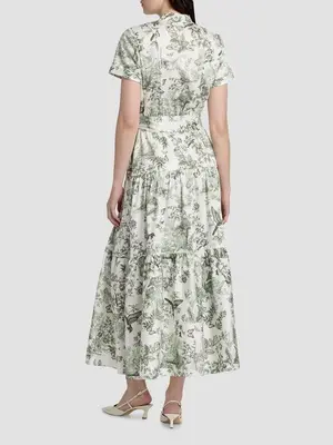 Alice + Olivia Lucy Printed Midi Shirtdress