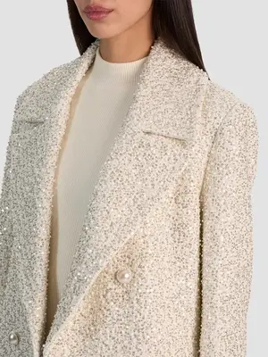 Alice + Olivia Nicholas Embellished Double-breasted Coat