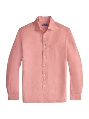 Ralph Lauren Purple Label Linen Chambray Shirt - Raspberry