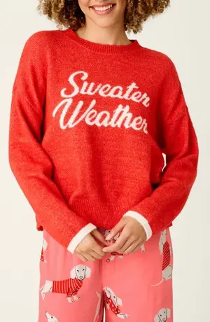 PJ Salvage Ski Ya Later Sweater - Ruby