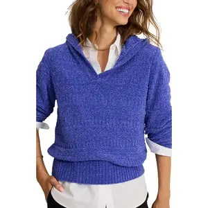 Tommy Bahama Paradise Isle Chenille Hoodie Sweater - Bold Blue