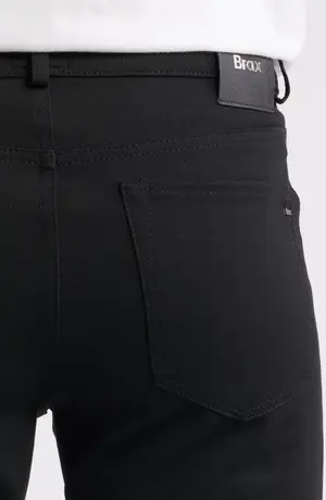 BRAX Chuck Modern Fit Five-pocket Jersey Pants - Black