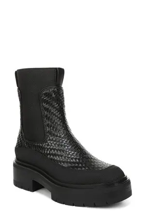Sam Edelman Linn Weave Chelsea Boot - Black