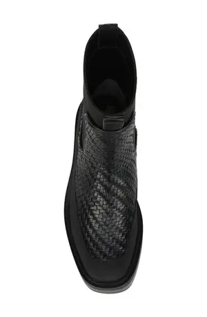 Sam Edelman Linn Weave Chelsea Boot - Black