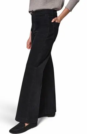 Donna Karan New York The Donna Mid Rise Wide Leg Jeans