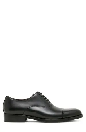 Steve Madden Hallifax Leather Cap Toe Oxford - Black Leather