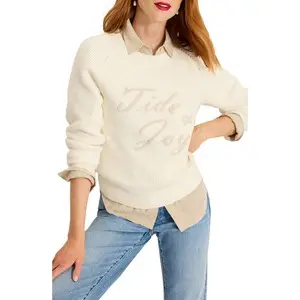 Tommy Bahama Cloud Bay Embroidered Sweater - Coconut
