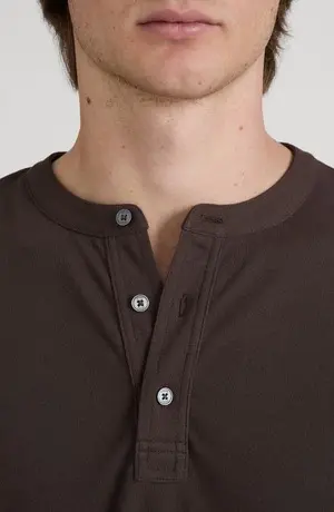FRAME Long Sleeve Cotton Henley