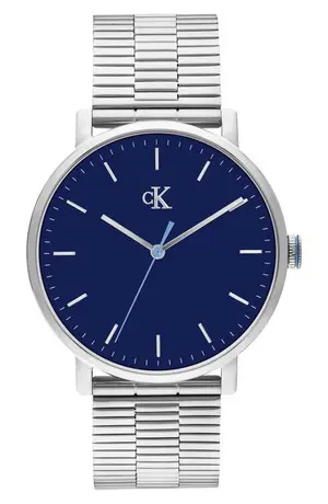 Calvin Klein Real Mesh Strap Watch - Navy