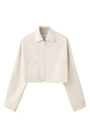 Mango Patch Pocket Crop Jacket