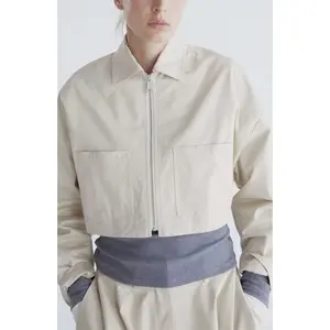 Mango Patch Pocket Crop Jacket - Ecru