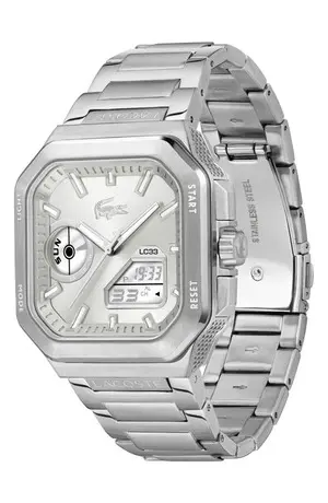 Lacoste Lc33 Square Bracelet Watch - Silver