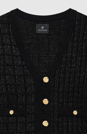 ANINE BING Tessa Tweed Cardigan