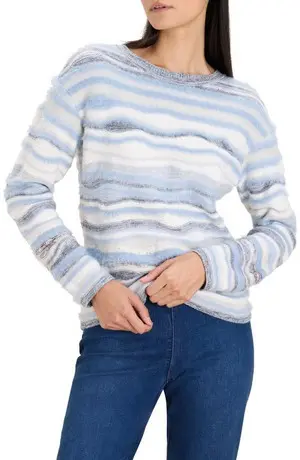 NIC+ZOE Odyssey Mix Sweater - Blue Multi