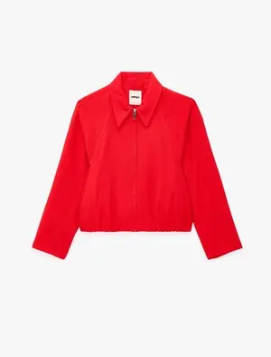 Koton Long Sleeve Colla Oversized Bomber Jacket
